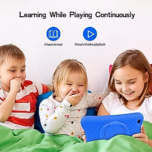 Sxhlseller 8 Inch Kids Tablet for Android10, 32GB ROM 2GB RAM, Quad Core Processor, 1280x800 IPS HD Eye Care Touchscreen, 8MP Camera, Support 512GB Storage, WiFi Tablet PC, Blue (US Plug)