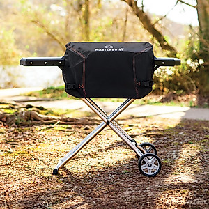 Masterbuilt Portable Charcoal Grill with Cart + Grill Cover Bundle