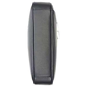 Calvin Klein Jade Top Zip Shoulder Bag, Black/Silver,One Size