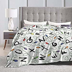 Throw Blanket, Luxury Cozy Fleece Blanket, Warm Super Soft Comfort Caring 40" x 50", White