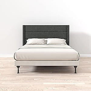 Glenwillow Home Pax Sleak Wingback Upholstered Headboard, Gray, Full/Queen