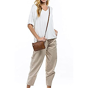 LOVESOME Women's Small Crossbody Bag Wristlet Clutch(Black)