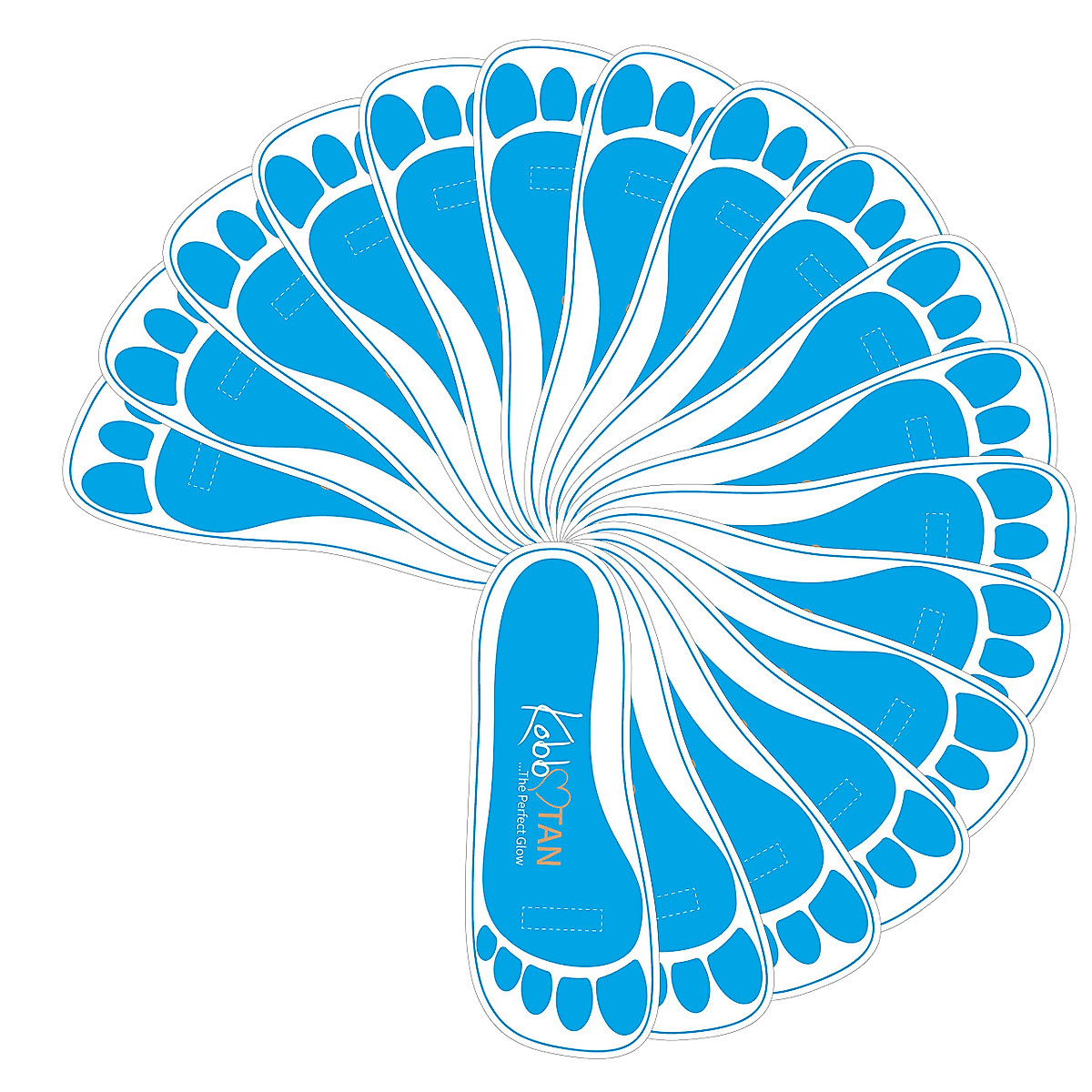 60 Pairs(120feets) Spray Tan Feet Pads For Sunless Spray Tanning in Blue