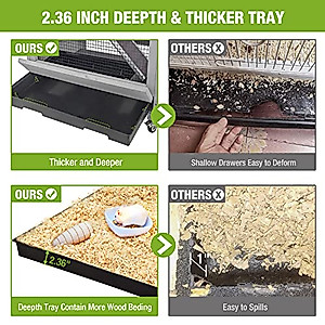 GUTINNEEN Ferret Cage Rat Cage 5 Levels Small Animal Cage for Chinchilla, Hedgehogs, Squirrel, Chameleon, Lizard, Gerbils Anti-Chewing