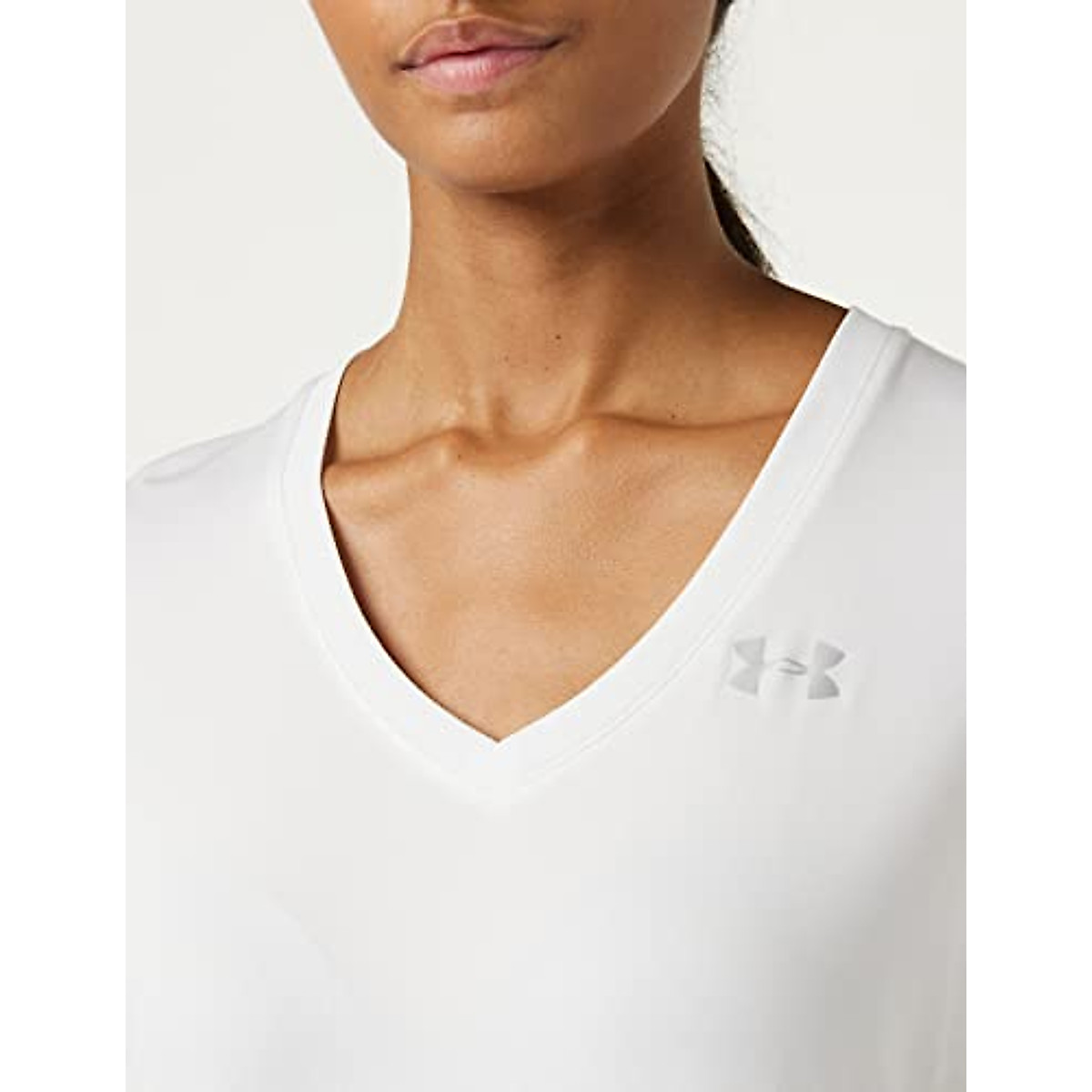 Under Armour Women's UA Tech™ Short Sleeve V-Neck 1X White