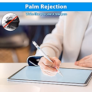 RICQD Stylus Pencil Compatible Apple iPad(2018-2022) with Palm Rejection iPad 10/9/8/7/6th, Pro 12.9 6/5/4/3rd Gen, Air 5/4/3rd, Mini 6/5th, Pro 11 High Precision Drawing Pen