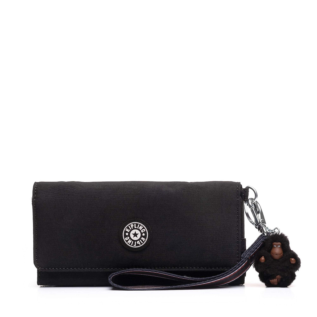 Kipling Rubi Large Wristlet Wallet Black Varsity Strap