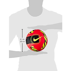 Nike DC2380 Pitch Recreational Soccer Ball Unisex-Adult Bright Crimson/Black/Volt 5