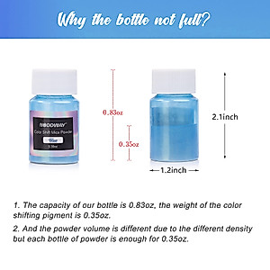 NODDWAY Metallic Color Shift Pigment Powder 18 Colors Pearl Fine Mica Powder, Epoxy Resin Dye for Resin Jewelry Art, Tumbler Making,DIY Slime