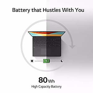 LG gram 15.6” Lightweight Laptop, Intel 13th Gen Core i7, Windows 11 Home, 16GB RAM, 512GB SSD, Black