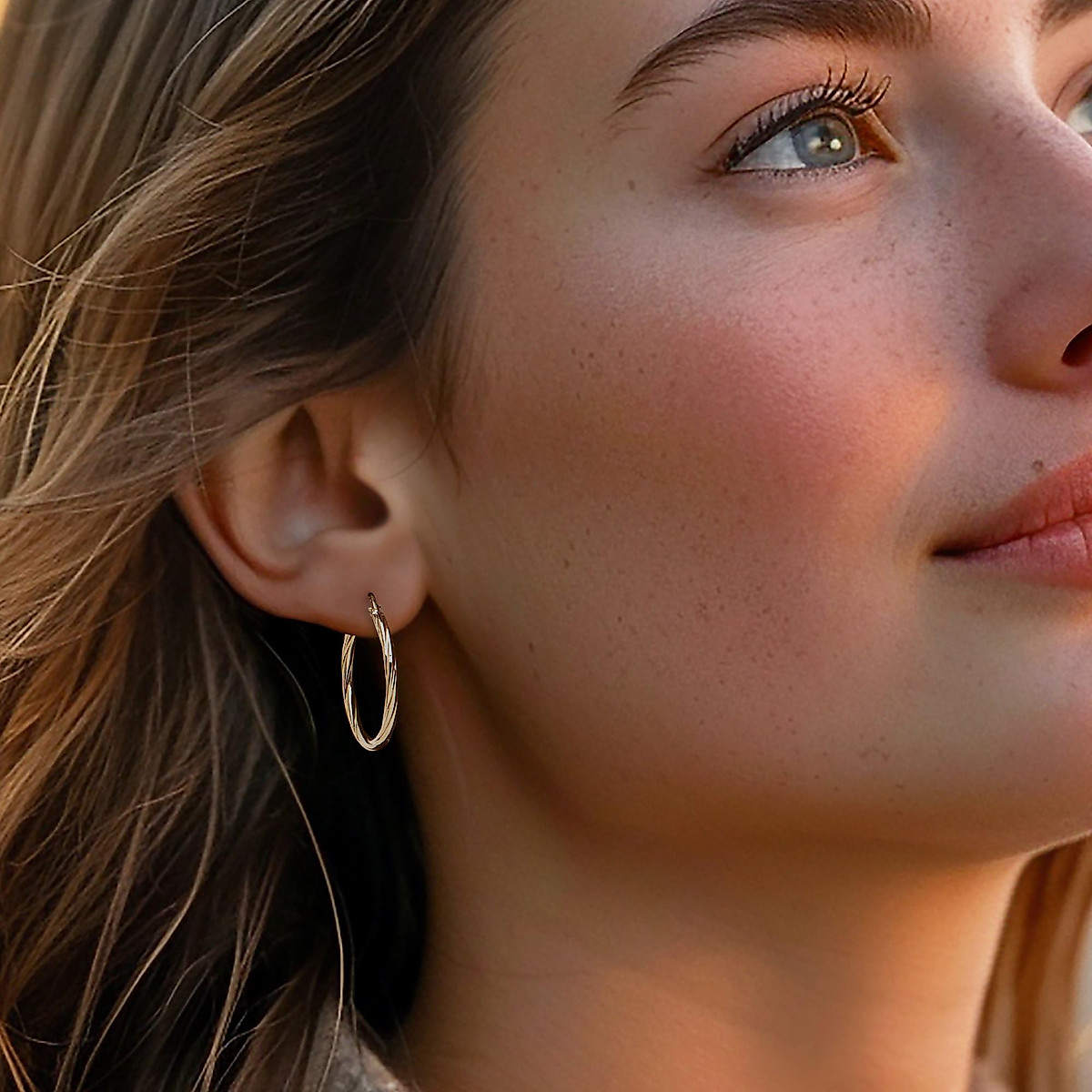 Ross-Simons Italian 14kt Yellow Gold Twisted Hoop Earrings