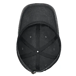 VunKo Leopard Easter Floral Bunny Black Vintage Distressed Adjustable Washed Denim Cotton Low Profile Mens Dad Trucker Hat Black Fitted Baseball Ball Cap for Men Unisex Headwear