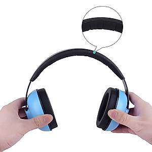 Baby Ear Protection Aged 0-3 Years Noise Canceling Baby Headphones for Newborn Toddler Infant Protective Ear Covering Shields Earmuffs for Sleep Airplane Travel(Blue)