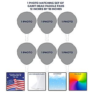 VictoryStore Custom Giant Head Paddle Fans 12 Inches by 18 Inches, 1 Photo, Photo Booth and Fan Props (6)
