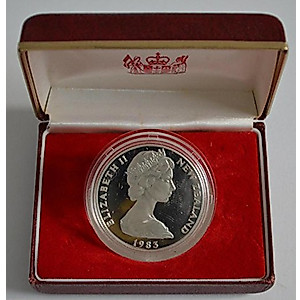 1983 NZ Silver Dollar Proof Coin - Royal Visit $1 Uncirculated Reserve Bank Of New Zealand