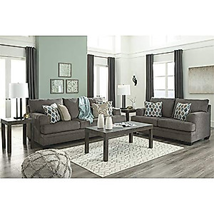 Signature Design by Ashley Dorsten Contemporary Queen Sofa Sleeper with 4 Throw Pillows, Gray