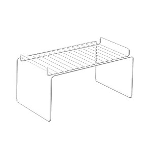 Gralara under Sink Shelf Sink Vanity Organizer Storage Shelve, Storage Shelf Punch Free Convenient Spice Rack Bathroom Shelf for Toilet, Countertop, S White