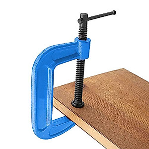 HAKZEON 6 Packs 4 Inch C-Clamps, Premium Metal C Clamps with Jaw Opening and Sliding Handle T-Bar for Easy And Quick Welding Woodworking for Construction Carpentry DIY Projects