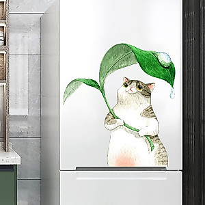 MEFOSS Cute Cat Wall Decal Removable Kitty Wall Decor Stickers 17'' × 19'' Peel and Stick Vinyl Decals Art for Living Room Kids Bedroom Playroom Nursery Wall Decorations