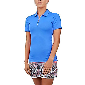 SOFIBELLA Golf Colors Womens Short Sleeve Golf Polo - Black/L