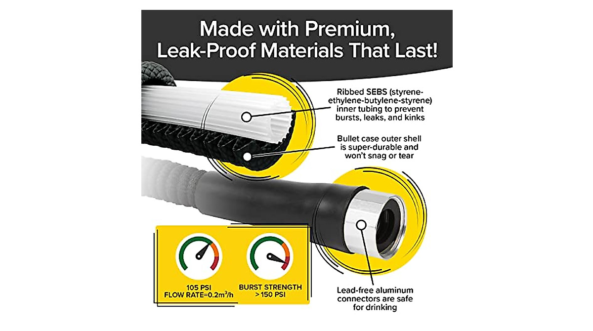 Pocket Hose Silver Bullet 50 ft Expandable Garden Hose with Turbo Nozzle