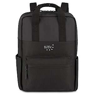 BIEN - Smart Backpack - Oslo backpack 19L-Vol. Laptop compartment water-resistant weight: 0.88 kg luggage strap security pocket water bottle compartment slim design (black)