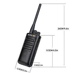 Retevis RB85 Walkie Talkies for Adults Long Range, High Power 2 Way Radio with Earpiece, Rechargeable Two Way Radios, AI Noise Cancelling, for Security, Hotel(2 Pack)