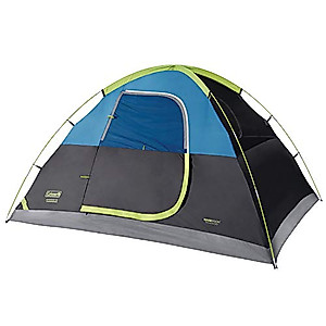 Coleman Dark Room Sundome Camping Tent, 4/6 Person Tent Blocks 90% of Sunlight and Keeps Inside Cool, Lightweight Tent for Camping Includes Rainfly, Carry Bag, and Easy Setup