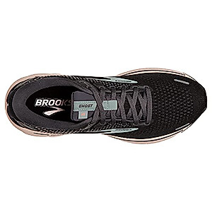 Brooks Women's Ghost 14 Neutral Running Shoe - Black/Pearl/Peach - 8 Medium