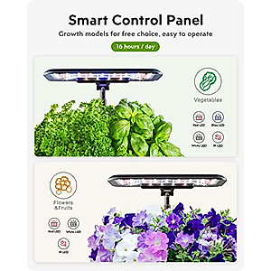 Hydroponics Growing System Indoor Garden: Herb Garden Kit Indoor with LED Grow Light Quiet Smart Water Pump Automatic Timer Healthy Fresh Herbs Vegetables - Hydroponic Planter for Home Kitchen Office…