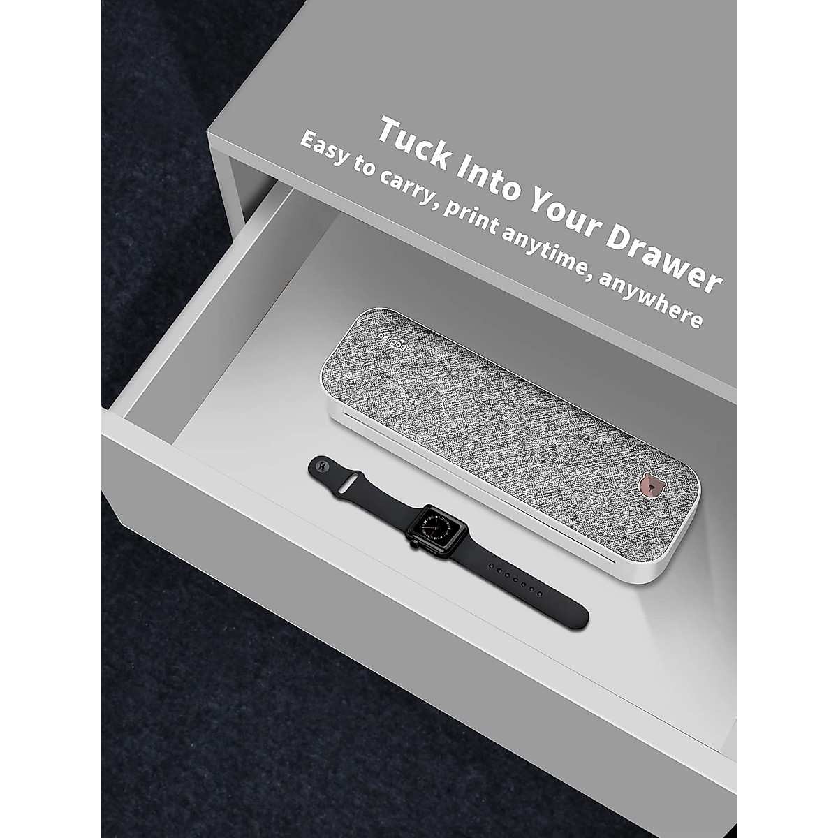 JADENS Wireless Portable Printer - Supports 8.26"x11.69" US Letter, Inkless Mobile Printer Compatible with iOS, Android & Laptop, Portable Printers Wireless for Travel, Mobile Office, School, Home