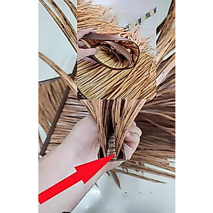 DIOB Palm Thatch Boat Blinds Grass Fireproof Straw Thatched Tiki Hut Grass Roof Umbrella Cover Mini Bar Roof and Patio Sunshade (Size : 0.5x0.5m)