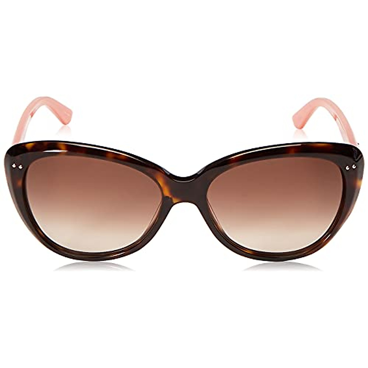 Kate Spade New York Women's Angeliq Cat-Eye Sunglasses, Tortoise Blush/Brown Gradient, 55 mm
