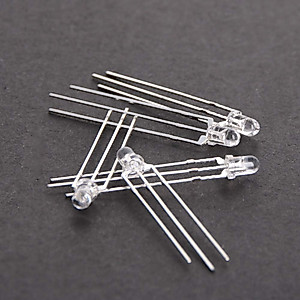 Othmro Pack of 50 3mm Green Red Common Anode LED Diode Light Round 20mA Bright Bulb Lighting Lamp Electronic Components Light Emitting Diodes