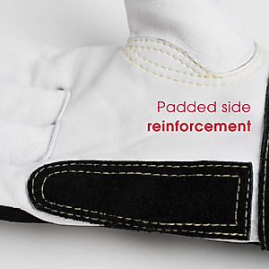 YESWELDER Premium Goatskin TIG Welding Gloves | Top Grain Leather | High Dexterity |True - Fit-M