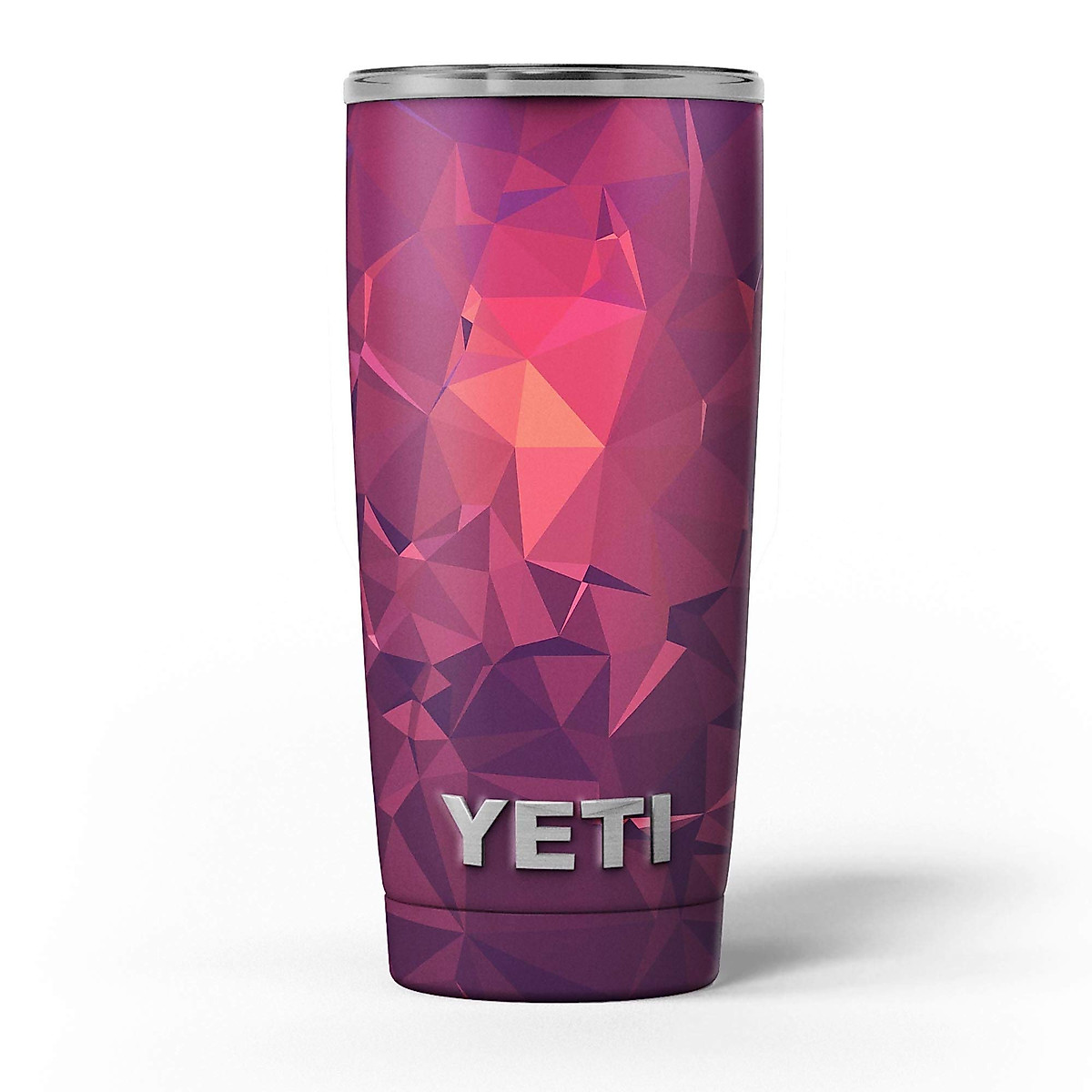 Design Skinz Dark Pink Geometric V19 - Skin Decal Vinyl Wrap Kit Compatible with The Yeti Rambler Cooler Tumbler Cups