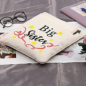 HOLLP Daughter Book Sleeve 2 Sisters Daughters Waterproof Zipper Pouch Mothers Day Gift from Daughter(Big Sister)