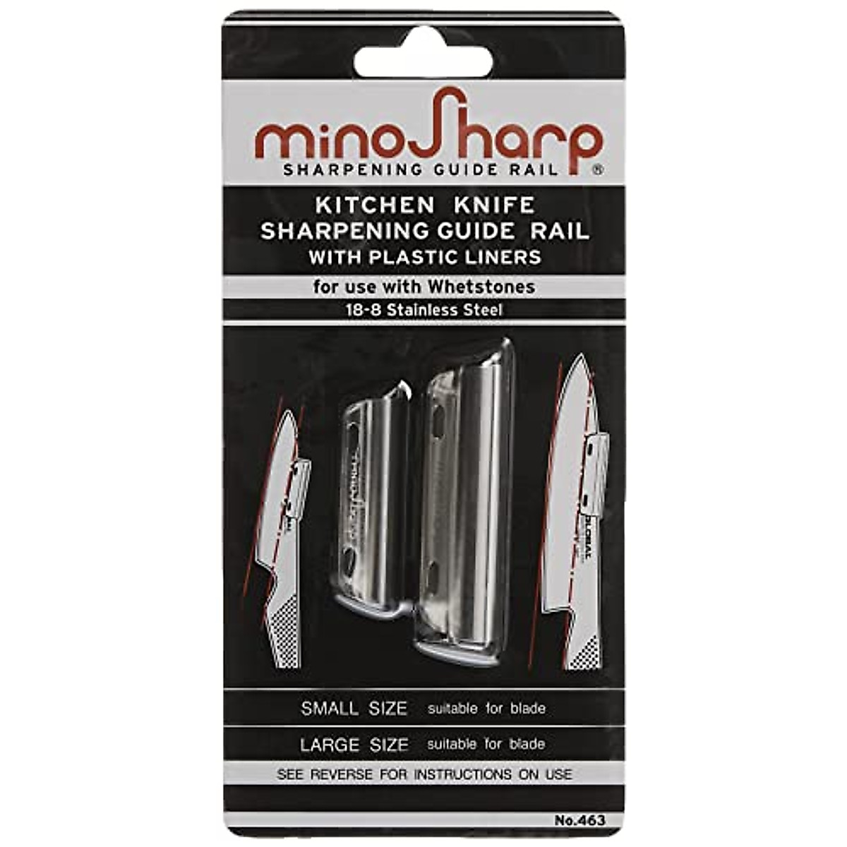 Global MinoSharp Guide Rails with Liners 463, Set of Two