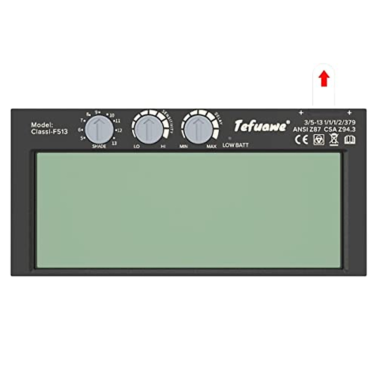 Tefuawe Auto Darkening Welding Lens, True Color Blue Technology, Variable Shade 5-13, 2x4.25 with 2pcs Replacement Outside Cover Lens for Pipeliner Welding Hood