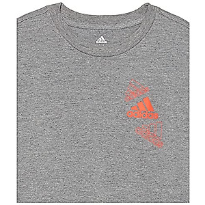 adidas Boys' Long Sleeve Sports Dude Tee, Charcoal Grey Heather, Large (14/16)