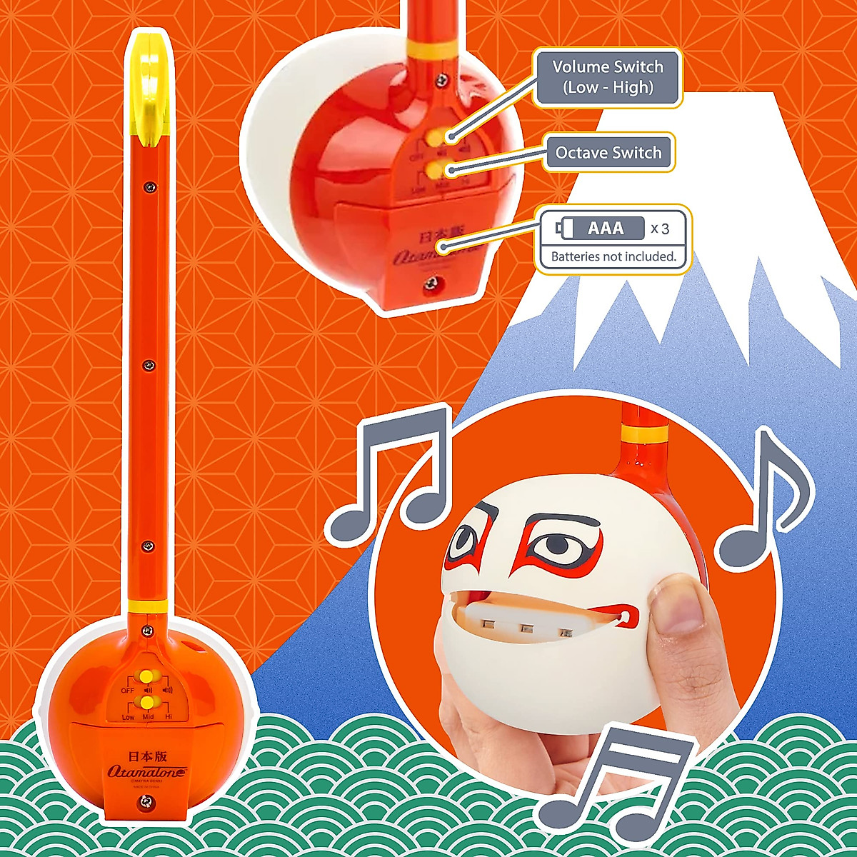 Otamatone [Original Series Kabuki Japanese Character Electronic Musical Instrument Portable Synthesizer from Japan by Cube/Maywa Denki