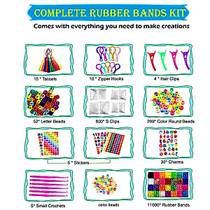 YITOHOP 12080+ Loom Bands Kit, Rubber Bands for Bracelet Making Kit DIY Art Craft Kit Girls &Boys Creativity Birthday Gift to Improve Imagination
