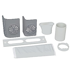 GE Dual Hose Kit for Portable Air Conditioner, Convert Single Hose Portable AC Unit to Dual Hose for Faster Cooling, Easy Install, Compatible With Select GE Models, RAP02, Grey