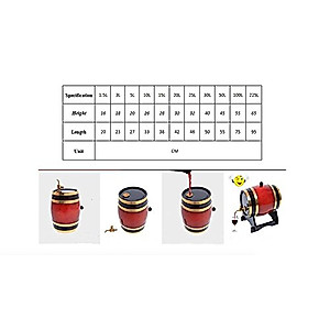 1.5L Oak Aging Barrels Whiskey Barrel Dispenser Home Wine Bucket Whiskey Barrel for Wine, Spirits, Beer, and Liquor Light Yellow (with baked oak chips)