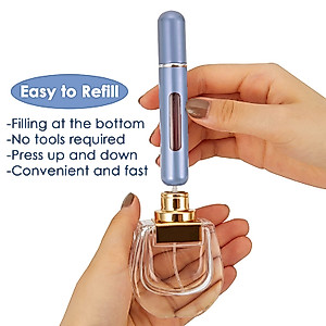 Rosarden Portable Mini Refillable Perfume Atomizer Refillable Bottle,Atomizer Perfume Bottle,Refillable Perfume Spray,Travel Size Bottles,Scent Pump Case, Atomizers Spray 5ml (4 Pcs)