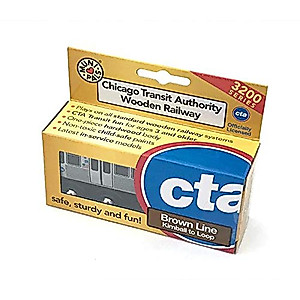 Munipals MP03-11BN CTA Chicago 'L': Brown Line The Loop Wooden Train Car