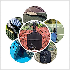 CORECISE Improved Pickleball Paddle Cover with Hook,Pickleball Racket Carry Sleeve with Zipper,Pickleball Paddle Protective Bag