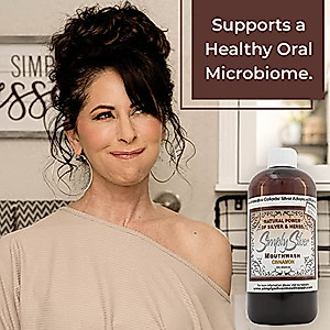 Simply Silver Mouthwash Cinnamon Flavor-All Natural Colloidal Silver Mouthwash with Patent Pending Formula, Alcohol, Fluoride, Cetylpyridinium Chloride, and BPA Free, 16 oz