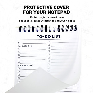To Do List Notepad 6 Pack: Has Multiple Functional Sections - 5.2 x 8" 35 Sheets - Spiral Daily Planner Notebook - Task CheckList Organizer Agenda Pad for Work, Note and Todo Organization