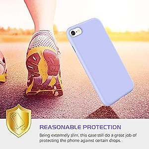 YINLAI iPhone SE 2020 Case,iPhone SE 2022 Case,iPhone 8 Case iPhone 7 Case Slim Liquid Silicone Women Girls Men Shockproof Protective Phone Cover for iPhone SE 3rd/2nd Gen 4.7 Inch, Lavender Purple